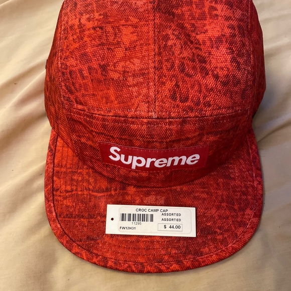 Supreme | Accessories | Supreme Croc Red Box Logo Camp 5 Panel Cap Hat ...